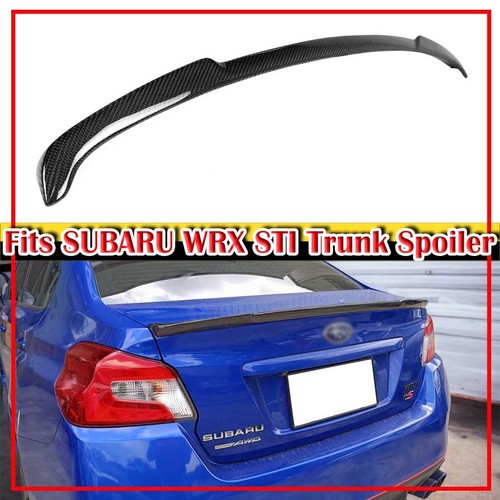 15-21 Carbon Fiber Fits Subaru WRX STI Sedan R Style Rear Trunk Spoiler ...