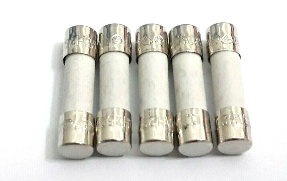 SET OF 5 T 5AH 250V P T5AH SLOW BLOW CERAMIC LF LITTELFUSE FUSES ...