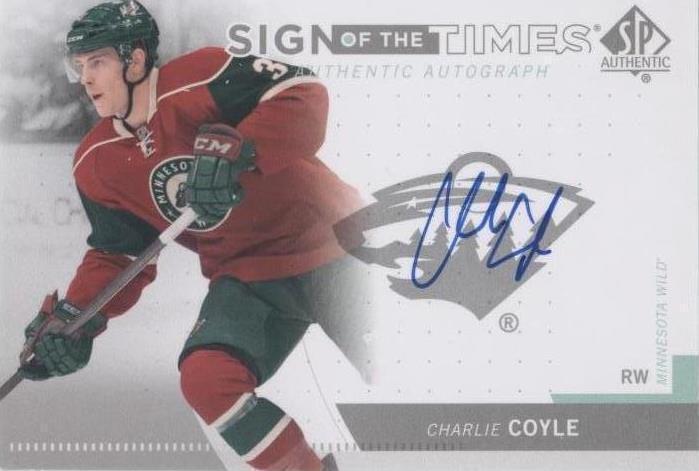 2013-14 SP Authentic - Sign of the Times Charlie Coyle #SOT-CO (AU, RC ...
