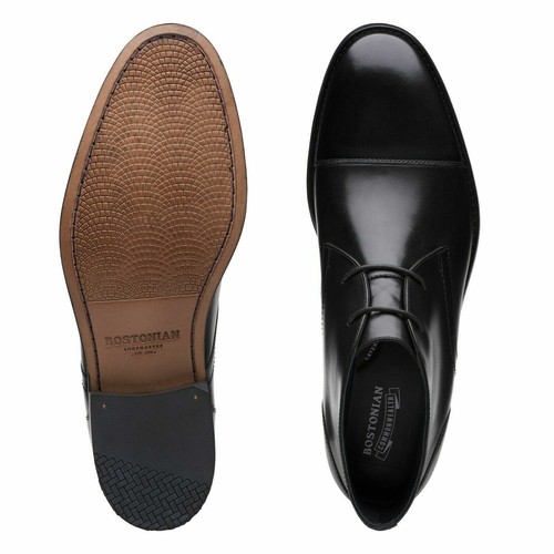 NEW MEN CLARKS BOSTONIAN NANTASKET MID COMMONWEALTH BLACK LEATHER LACE ...