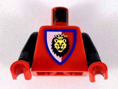 LEGO Minifigure Torso Red Lion Crest Castle Royal Knights 1997 Kingdoms ...