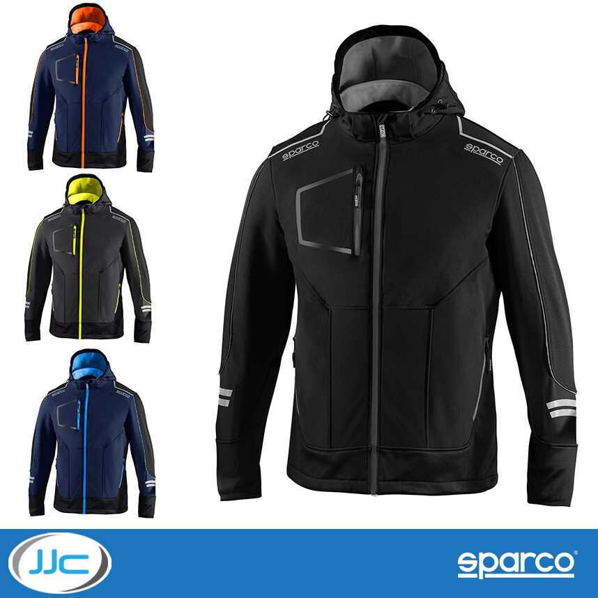 Sparco Tech Soft Shell Polar Fleece Lined Jacket With Pack Away Hood | eBay
