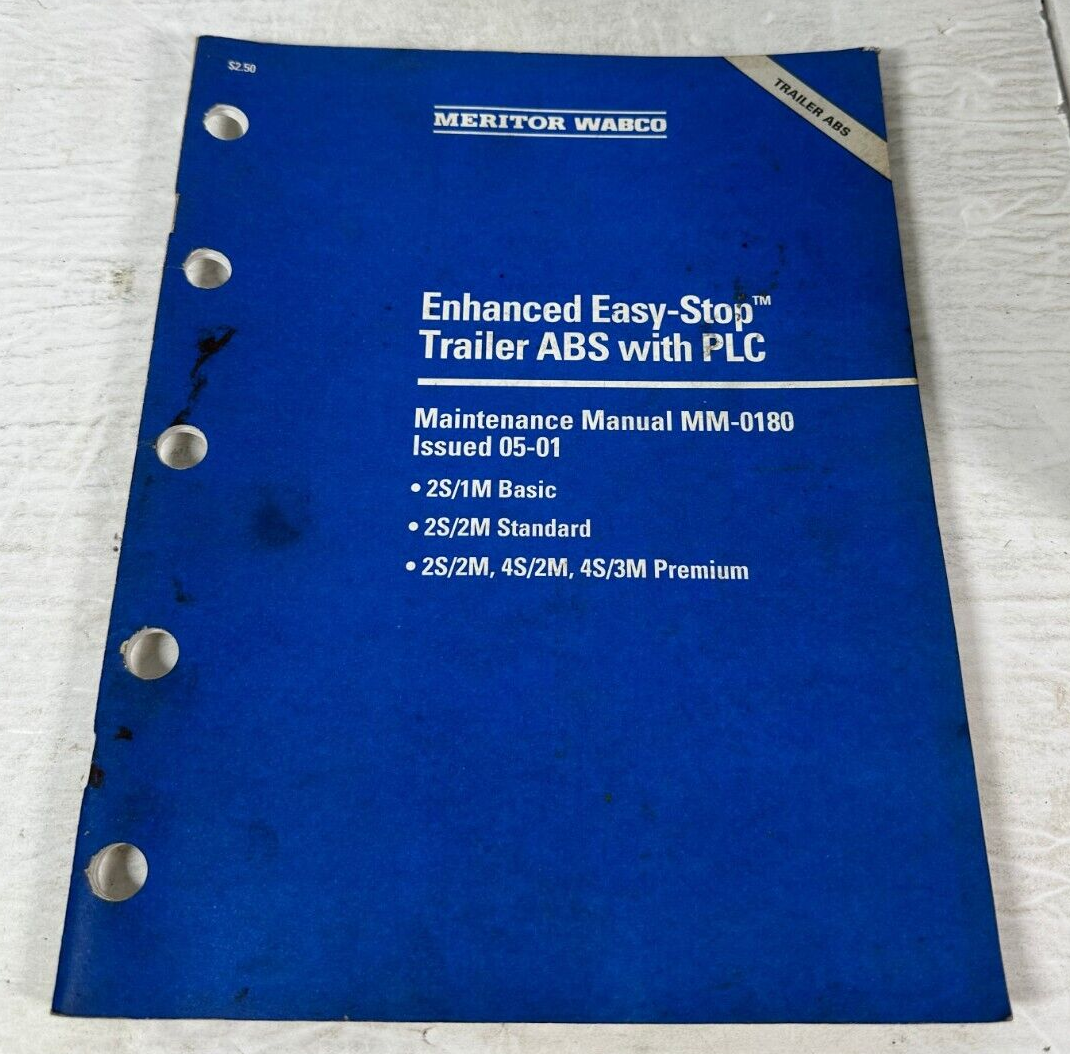 Meritor Wabco Easy-Stop Trailer ABS with PLC Maintenance Manual MM-0180 ...