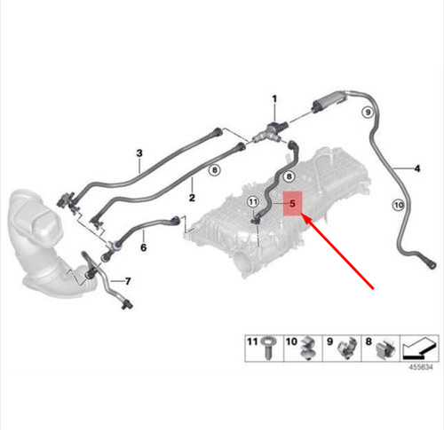 BMW 1 F20 Fuel Tank Breather Line 13907645854 7645854 NEW GENUINE | eBay