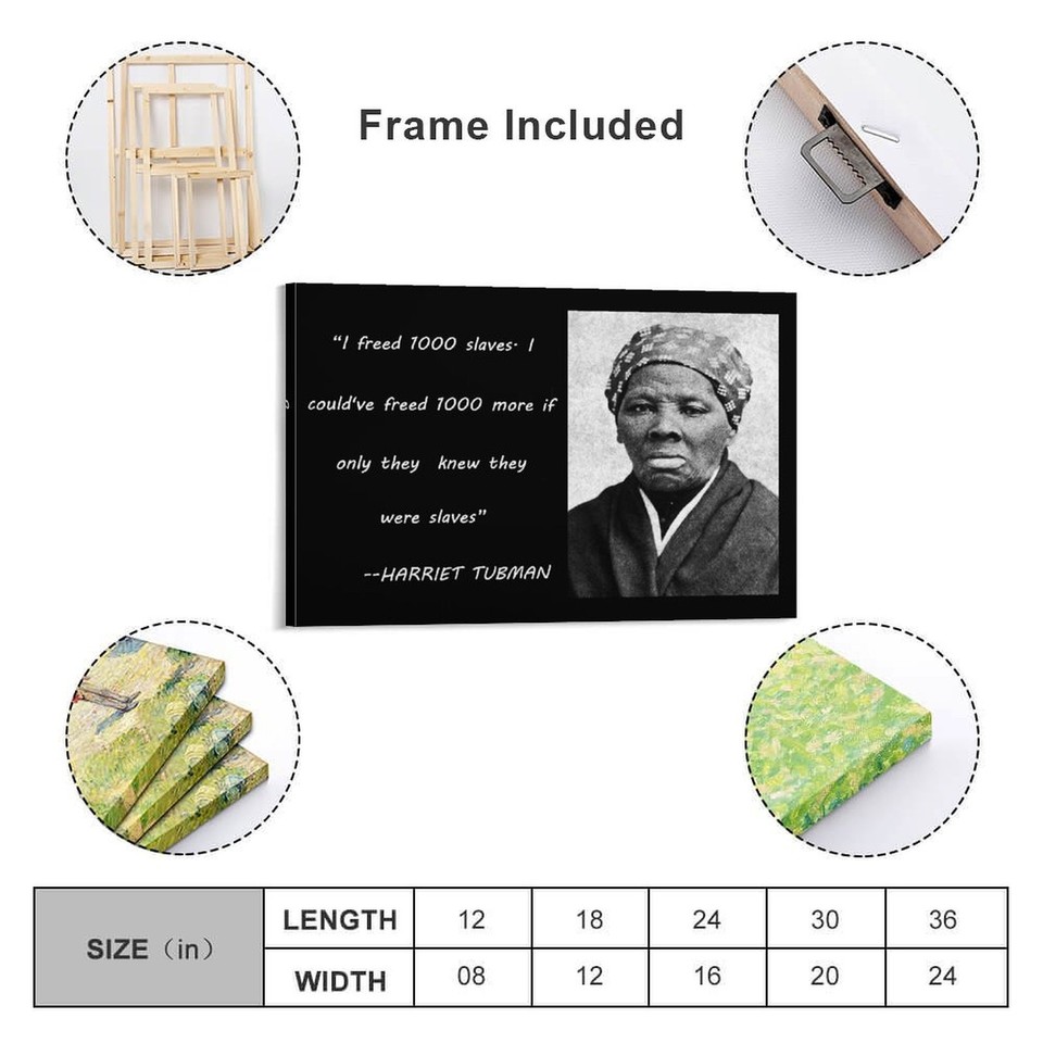 HARRIET TUBMAN Poster Canvas Art Wall Painting Poster Print | eBay