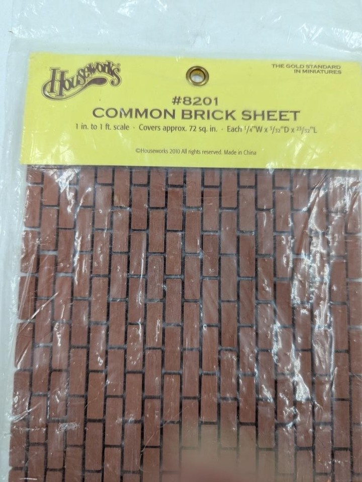 Houseworks Natural Clay Bricks #8291 Common Brick Sheet 72 sq. in. | eBay