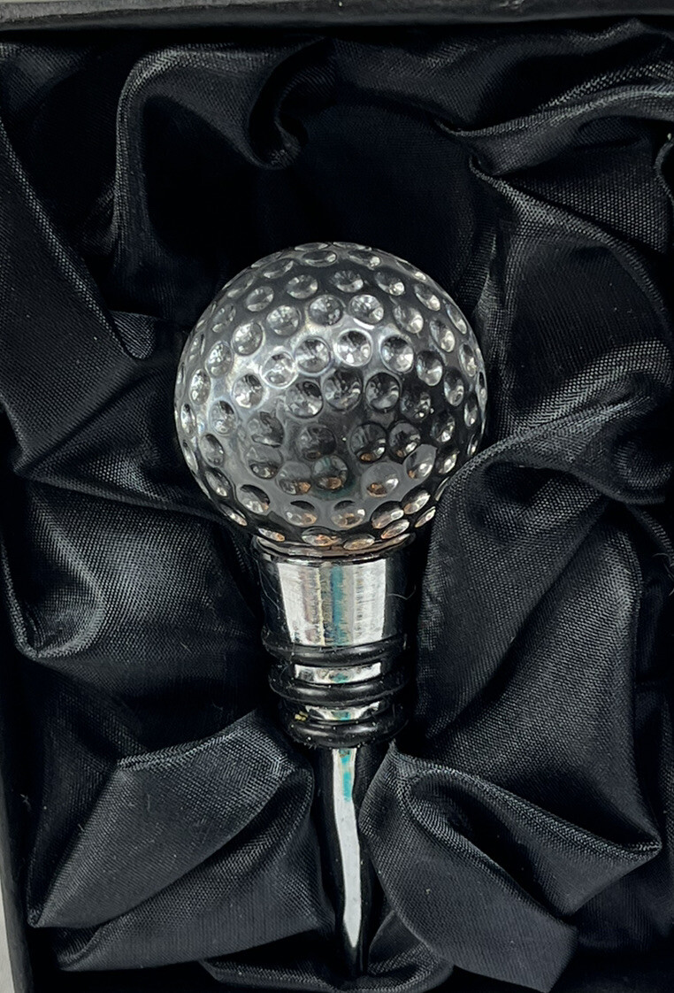 Crystal Golf Ball Bottle Stopper Wine Stopper 🍶 Decorative Hand Crafted ...