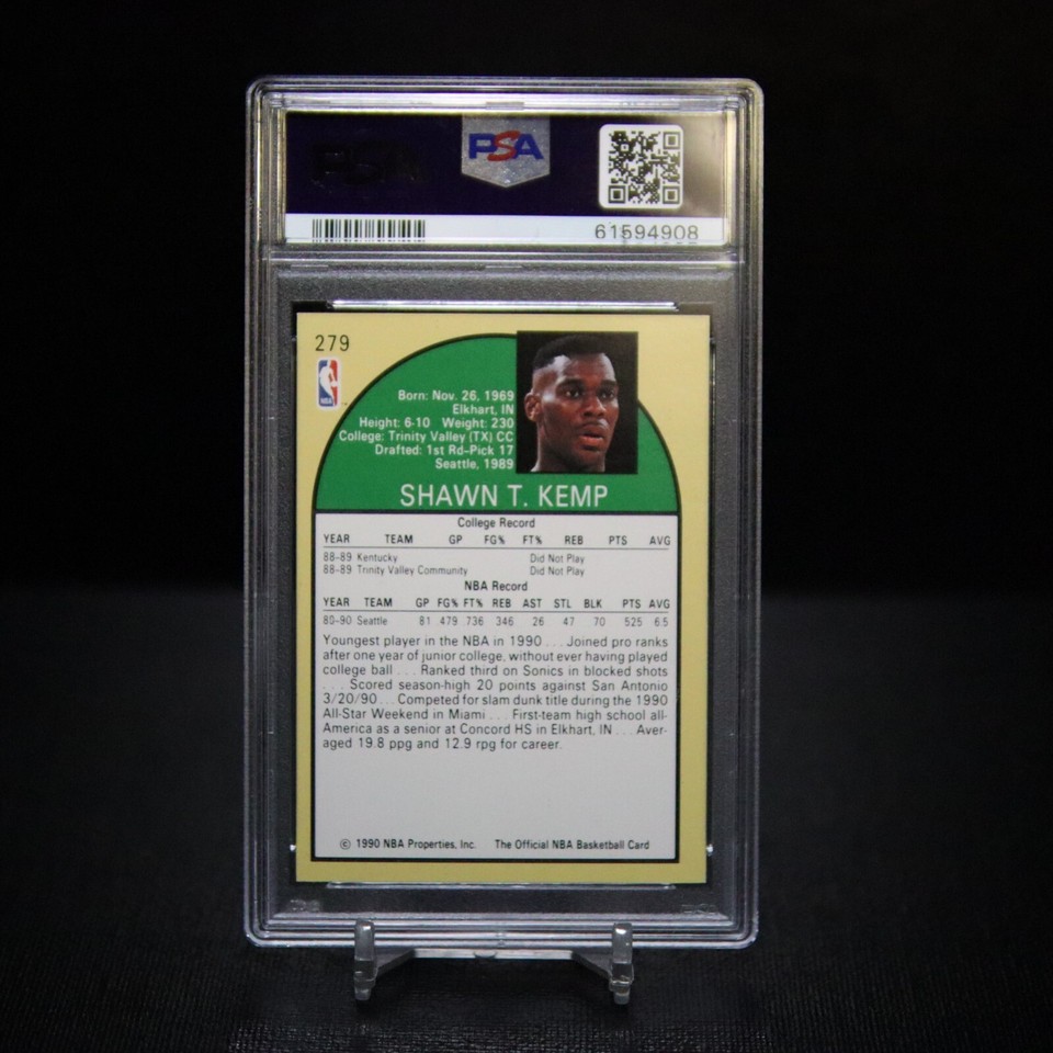 1990-91 Hoops #279 SHAWN KEMP RC Rookie Card - PSA 8 | eBay