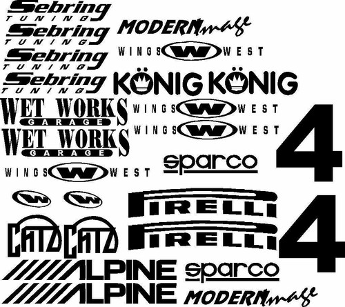 FAST AND FURIOUS SPONSOR LOGOS VINYL DECAL SIDE HOOD CAR TRUCK | eBay