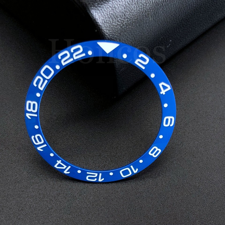 38MM Ceramic Bezel Insert Ring GMT Planet Ocean Diver Vintage fits for ...