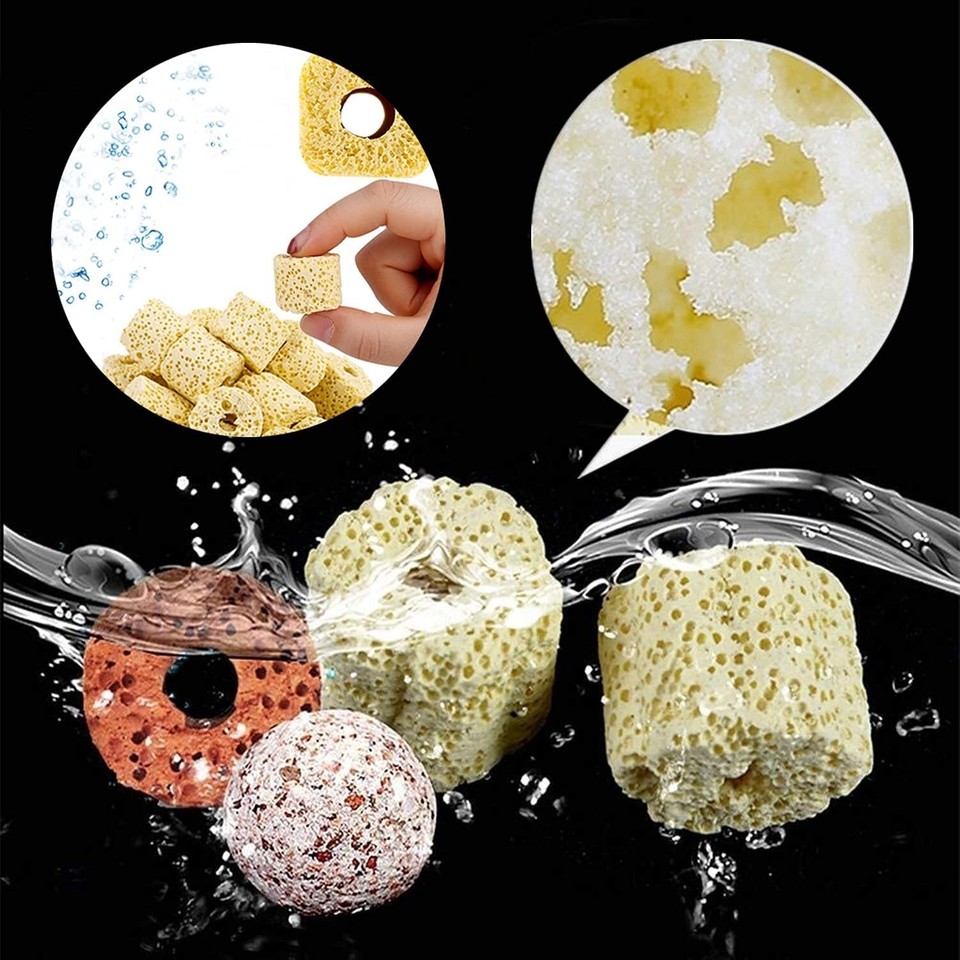12 in 1 Aquarium Filter Bio Balls Ceramic Rings Fish Tank Pond Filter ...