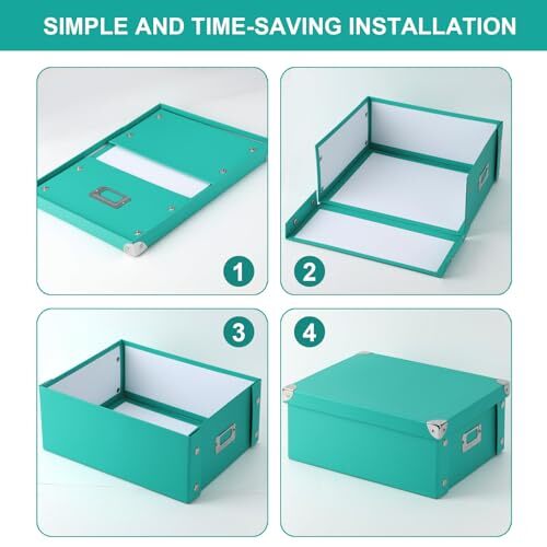 Checks Storage Box with Lid Envelope Boxes Foldable Receipt Box Storage ...