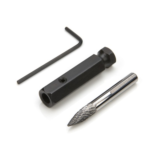 Steelman 1/4 in Carbide Double Cut Burr with Adapter for Tire Repair ...