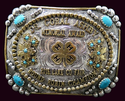 Dr Coral Ashey Memorial Award Lake County Fair Round Robin Trophy Belt ...