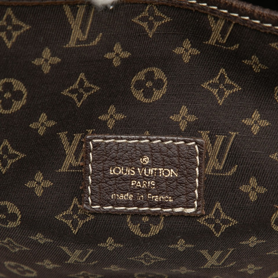 Authenticated Louis Vuitton Monogram Mini Lin Saumur 30 Dark Brown ...