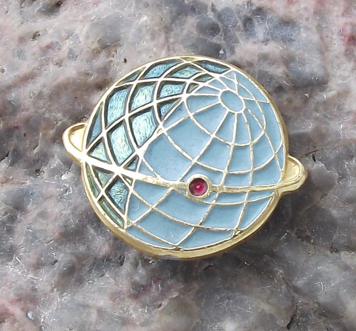 Vintage Sputnik 1 Satellite Earth Orbit Russian Red Ball Space Pin ...
