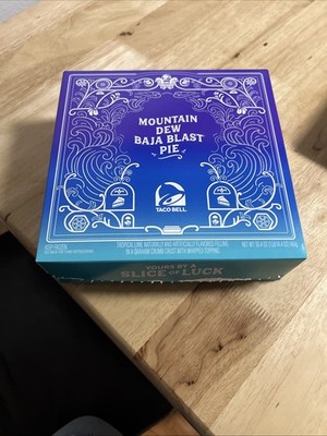 Mountain Dew Baja Blast Pie Empty Box Taco Bell Exclusive Limited ...