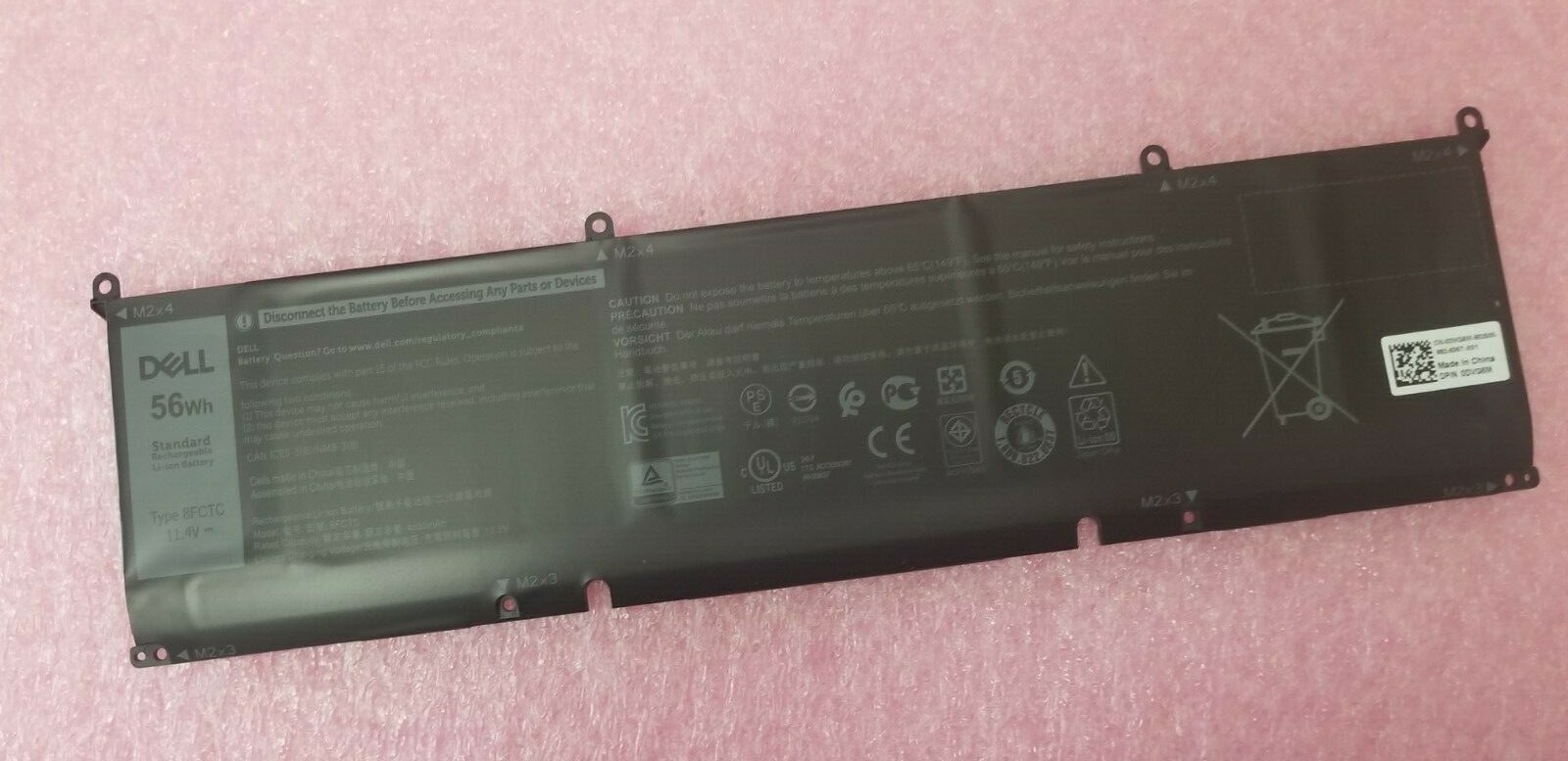 NEW GENUINE Dell XPS 15 9500 BATTERY 56WH 11.4V DVG8M TYPE 8FCTC | eBay