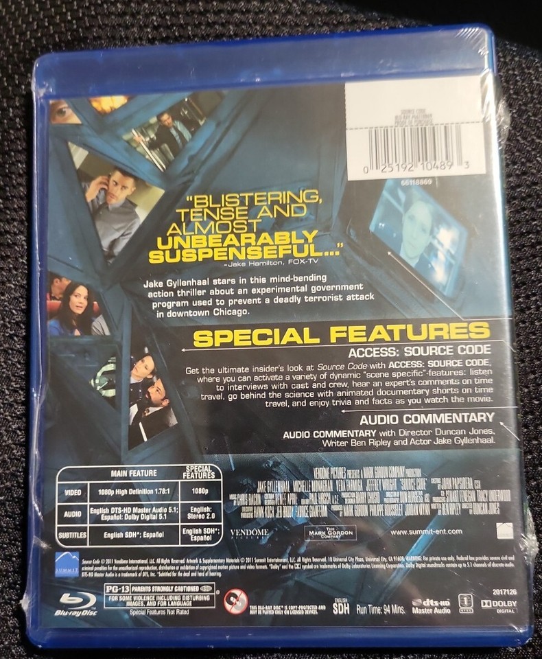 Source Code (Blu-ray, 2013) - Jake Gyllenhaal - Michelle Monaghan New- Sealed 25192104893| eBay