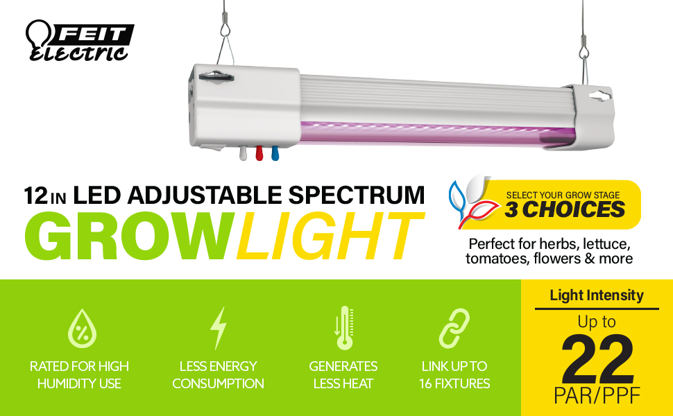 Feit Electric Full Spectrum 12in. Grow Light 13.5W / 22 PAR | eBay