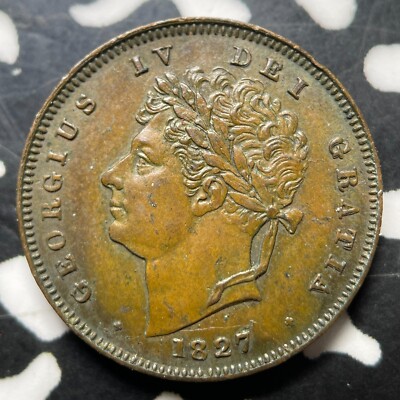 1827 Great Britain George IV Farthing Lot#MK298 | eBay
