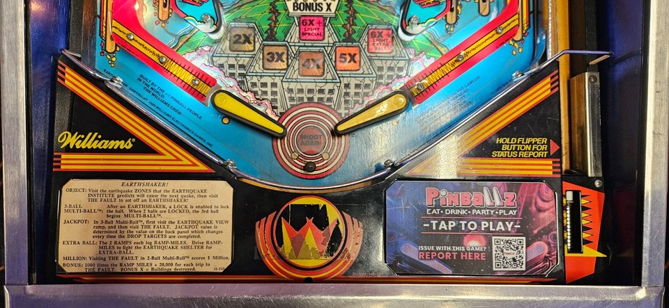 EARTHSHAKER Pinball Machine - Williams 1989 - 2442 | eBay