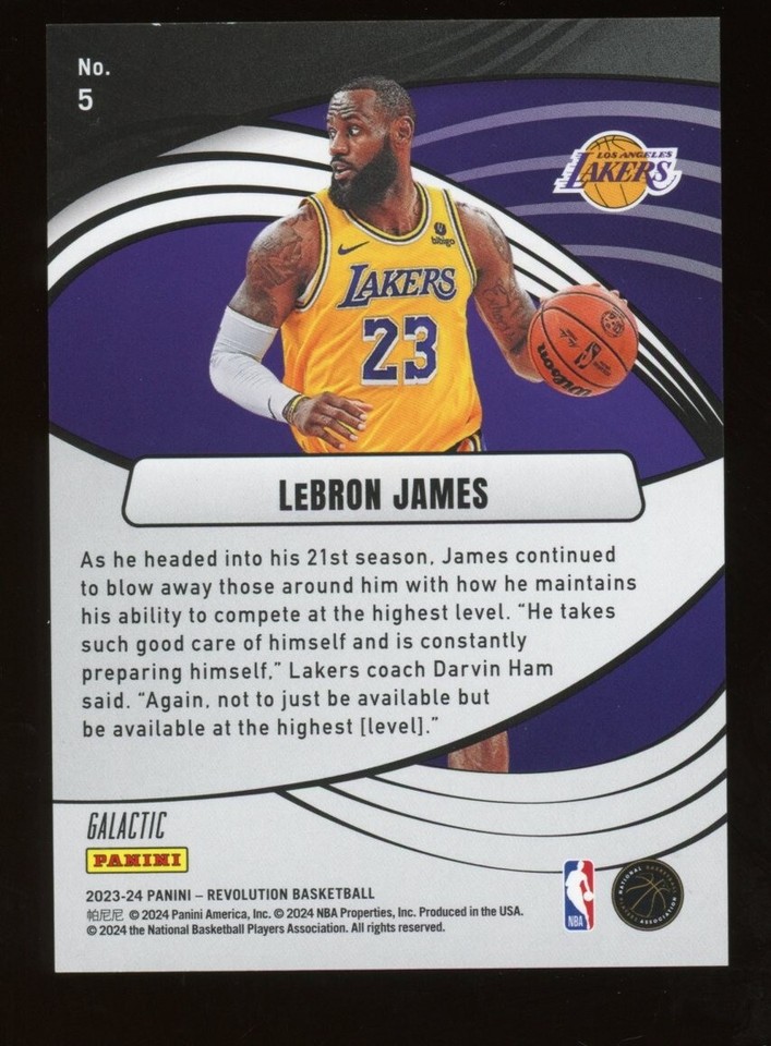 2023-24 Panini Revolution Supernova LeBron James Los Angeles Lakers | eBay