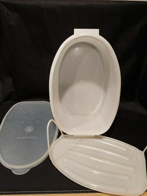 Tupperware Roast/Ham Sheer Flavor Saver 3pc 487 Clear Vintage for sale ...