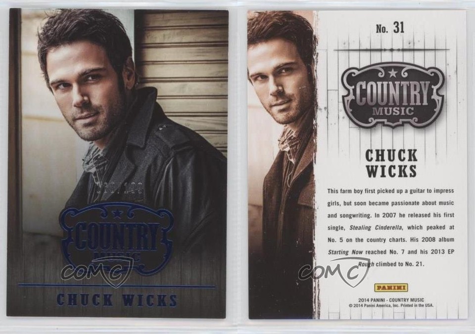2014 Panini Country Music Blue /199 Chuck Wicks #31 02t9 | eBay