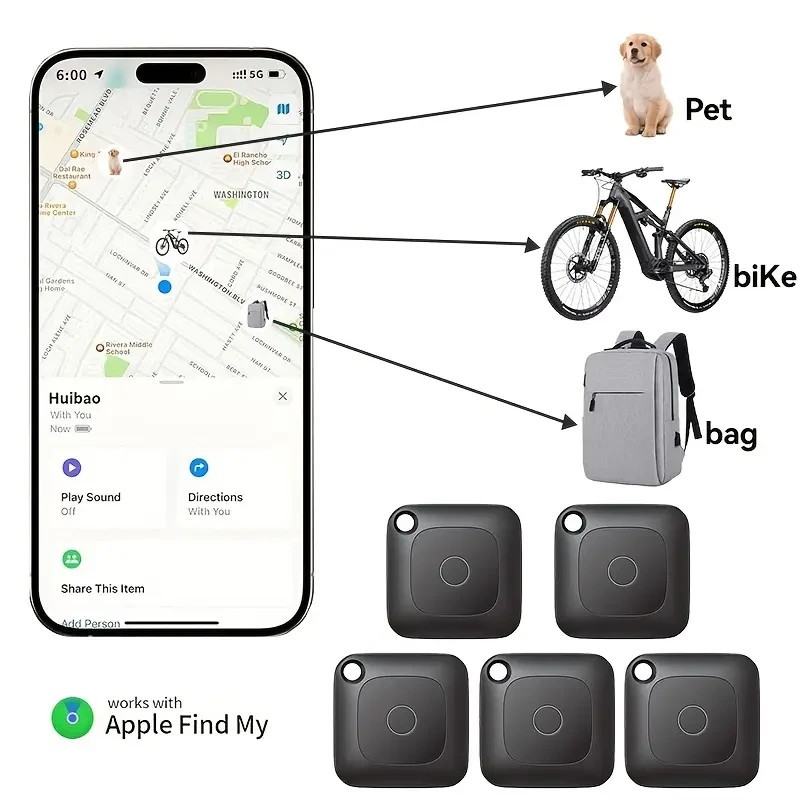 Air Tags-2 Pack Smart Bluetooth Smart Tracker Locater for IOS Apple ...