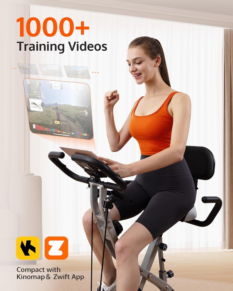 YOSUDA Folding Exercise Bike - Foldable Stationary Bike for Home Gym ...