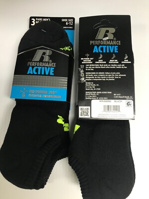 Russell Performance Mens FRESHFORCE Moisture Wicking Low Cut Socks ...