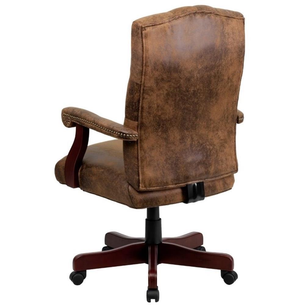 Leather Chair Rustic Office Western Cowhide Leather Office Chairs