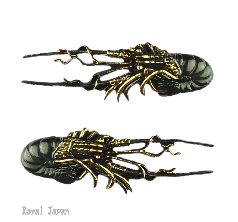 Japanese sword ornament Menuki samurai shrimp Brass B0803 | eBay