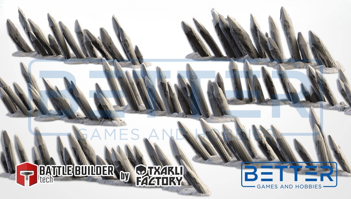 Defense Stakes, (28mm Scale) 3d printed Terrain for Tabletop Wargaming ...
