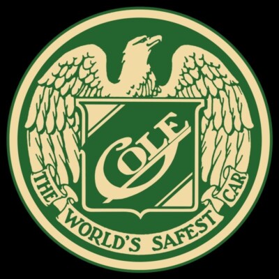 Cole Motor Cars, World's Safest NEW Sign 28" Diameter ROUND AMERICAN ...