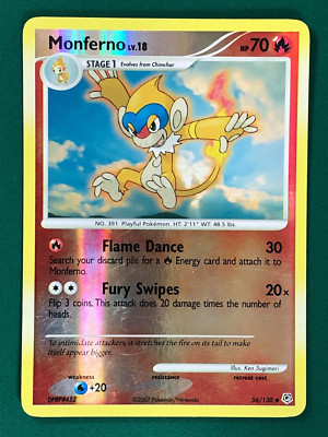 Monferno 56/130 Uncommon DP Diamond and Pearl Reverse Holo | eBay