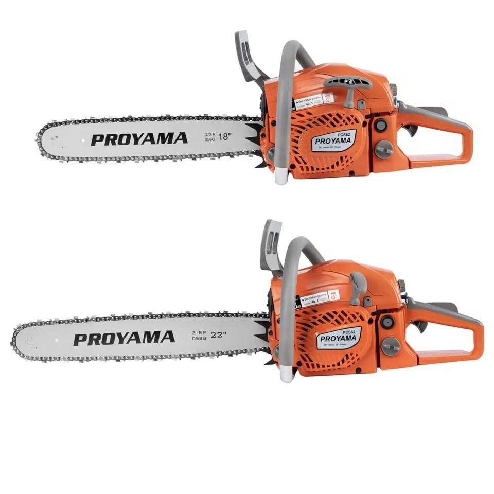 62CC 2-Cycle Gas Powered Chainsaw, 22 Inch 18 Inch Handheld Cordless ...