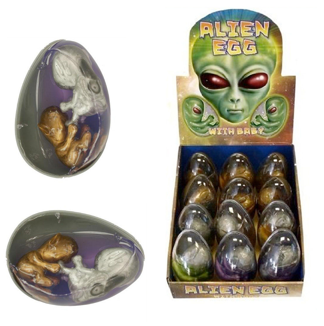 2 x Twin Baby Alien Egg Cocoon With Slime Birthpod Party Favour Bag ...