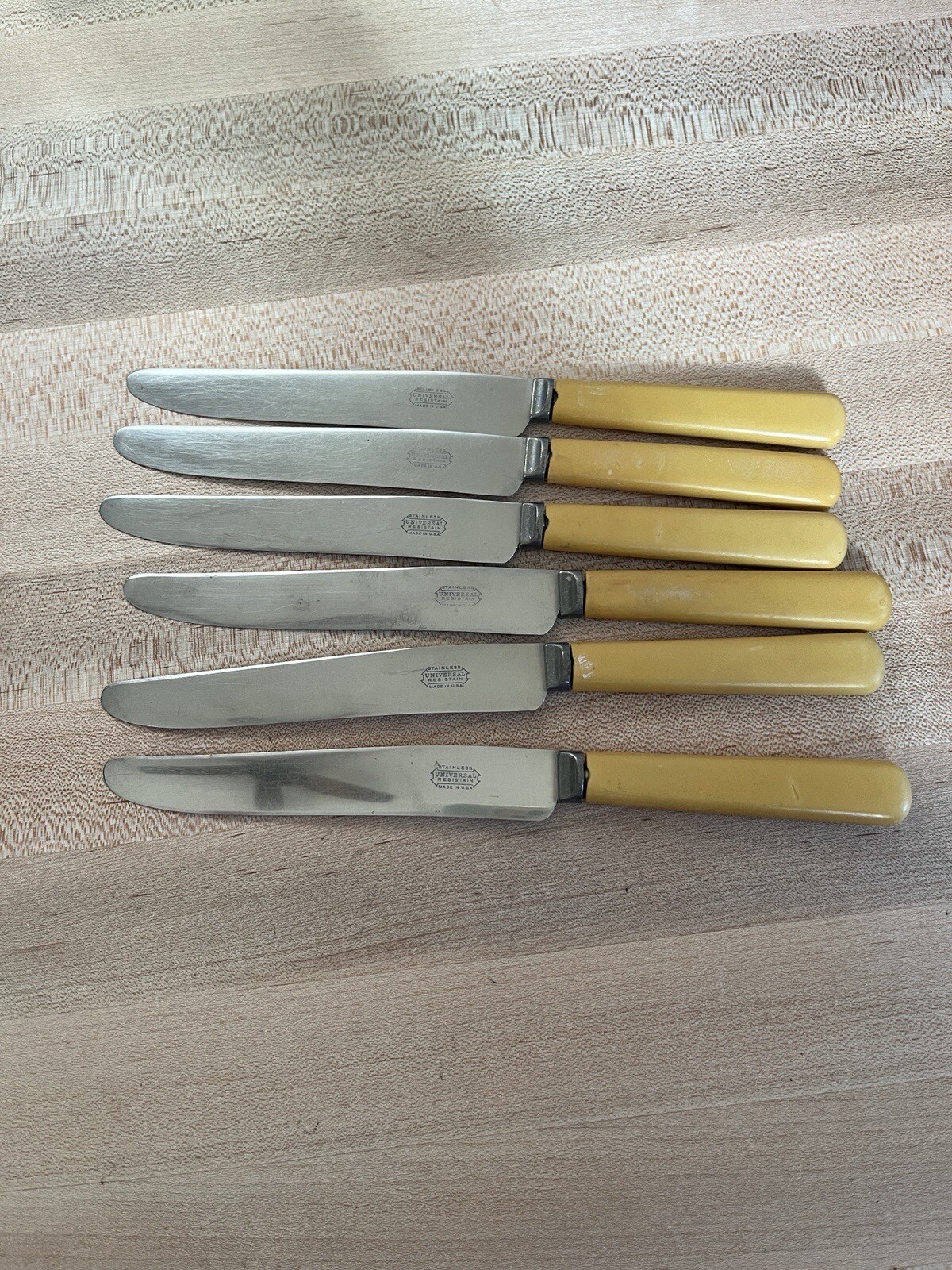 Set of 6 Vintage Universal Resistain Steel Bakelite Stainless Knives | eBay