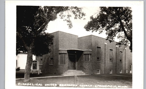 EV UNITED BRETHREN CHURCH springfield mn real photo postcard rppc ...