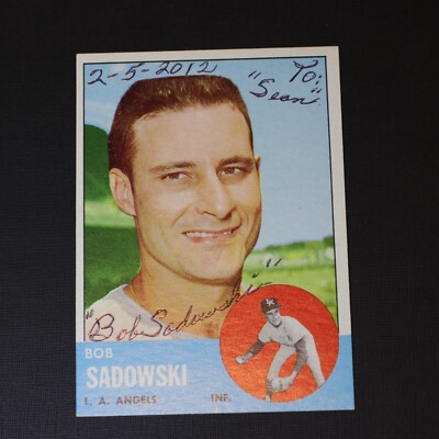 1963 Topps - High # #568 Bob Sadowski AUTO Signed Card Vintage | eBay