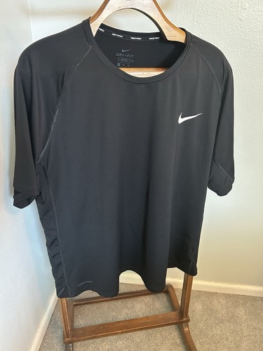 Nike Pro Dri-Fit Slim Fit 3XL Black Short Sleeve Crew Neck T-Shirt | eBay