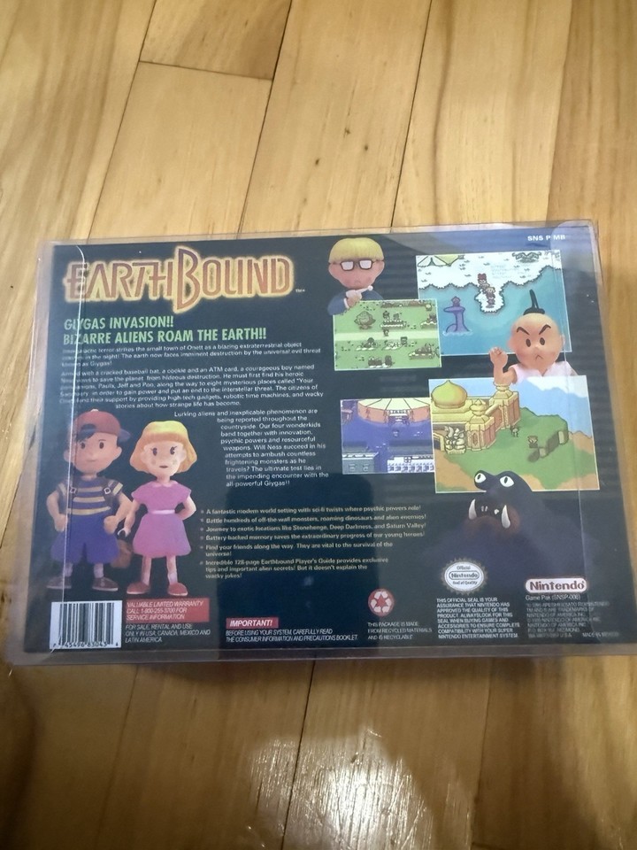 Earthbound Snes System Game New Condition complete in box comes with ...