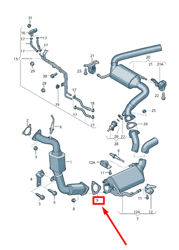 NEW VW TOUAREG 7P5 EXHAUST MANIFOLD GASKET 7L0253115A ORIGINAL | eBay