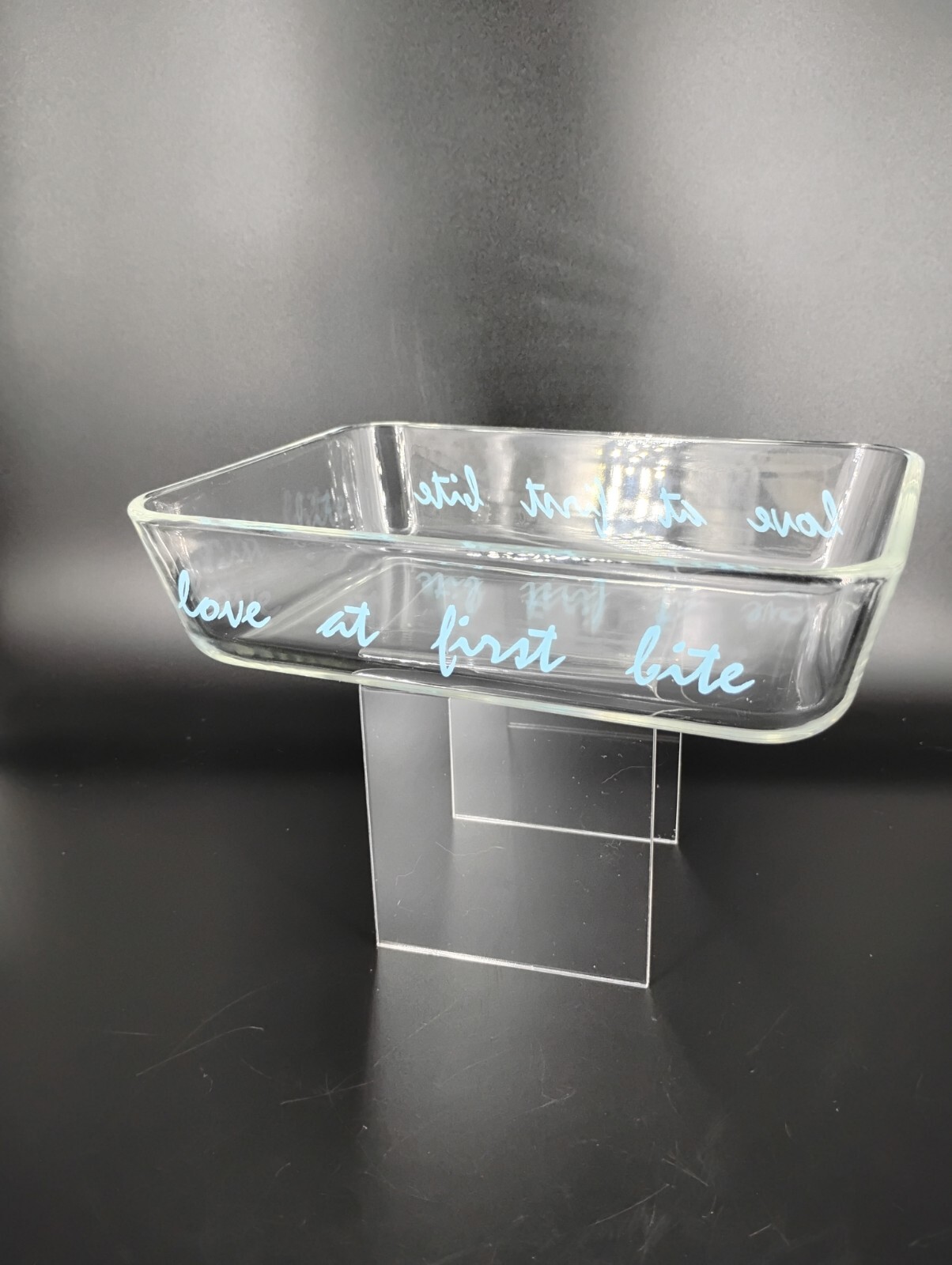 Vintage Small Rectangle 3cup Baking Dish 0.75 Qrt "Love At First Bite ...