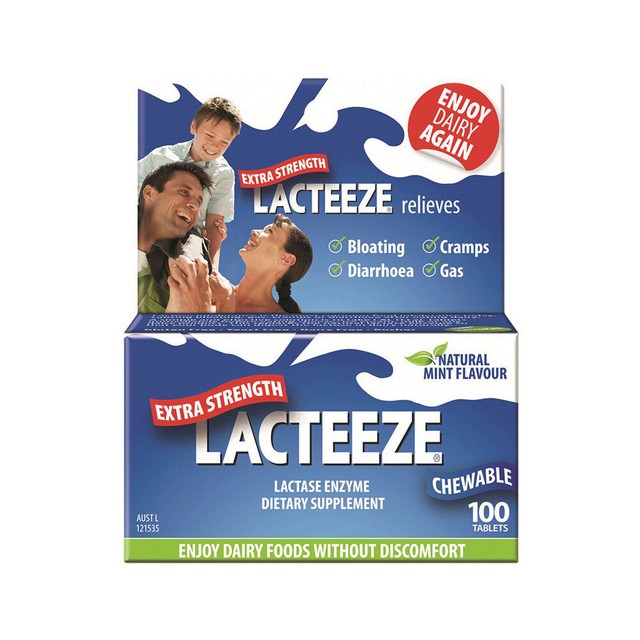 2x Lacteeze Extra Strength 4000 Alu 120 Chewable Tablets (240) Lactase ...