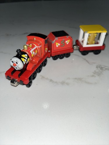 Thomas Take Along James Goes Buzz Buzz Metal Diecast Bee Hive Car Red ...