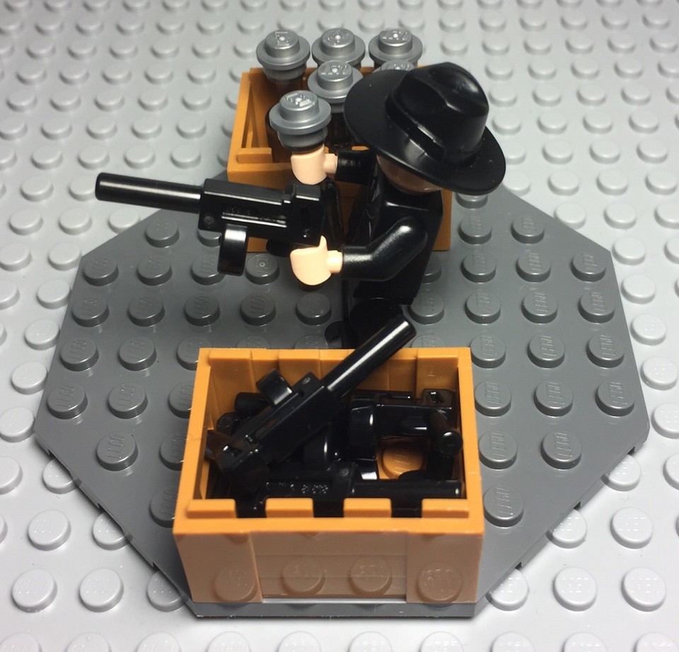 Lego City Gangster Mob Al Capone Mini Figure Tommy Guns,alcohol Bottles ...
