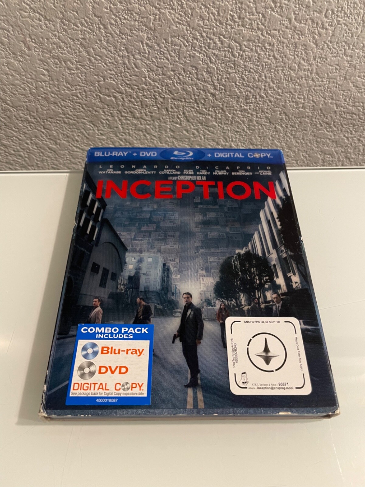 Inception Blu-ray DVD 3-Disc Slipcover Chris Nolan Leonardo DiCaprio ...